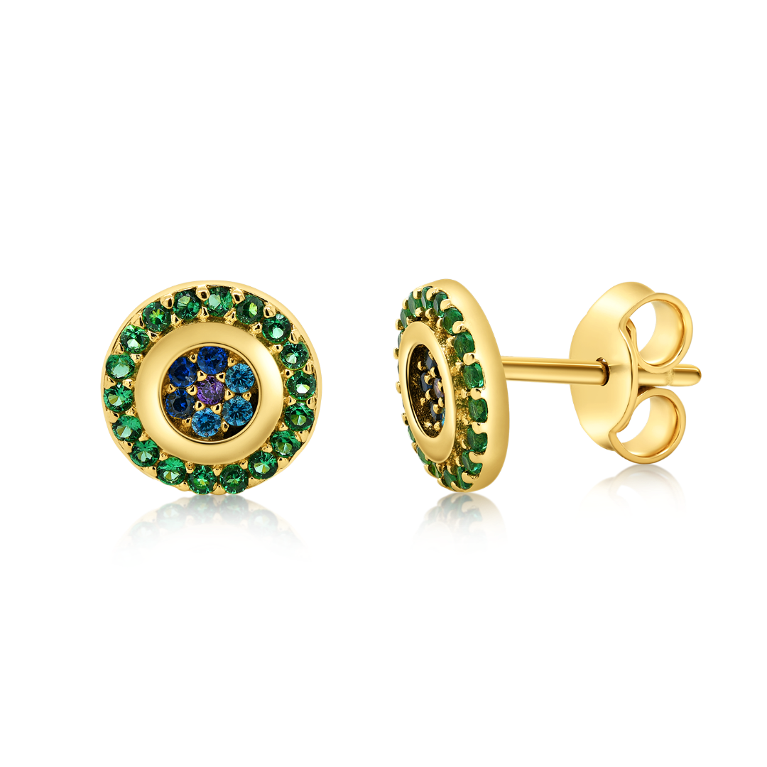 Cercei din aur galben de 14K | Stil Diamonds