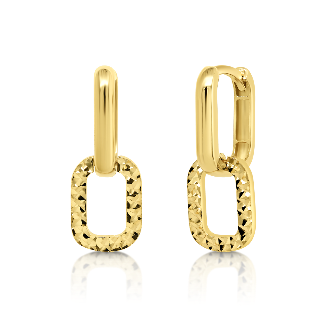 Cercei din aur galben de 14K | Stil Diamonds