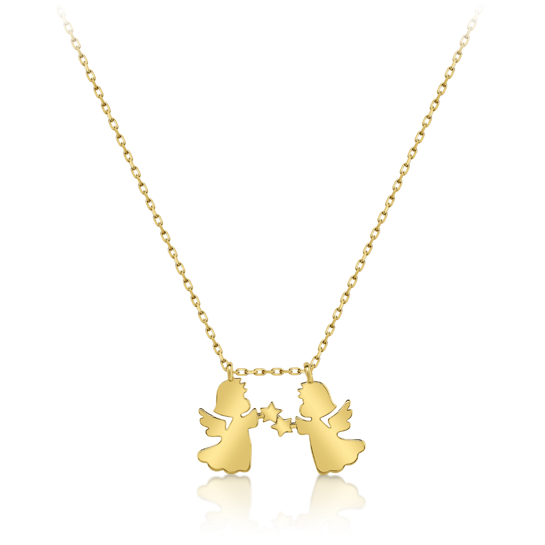 Lanț din aur galben de 14K cu pandative | Stil Diamonds