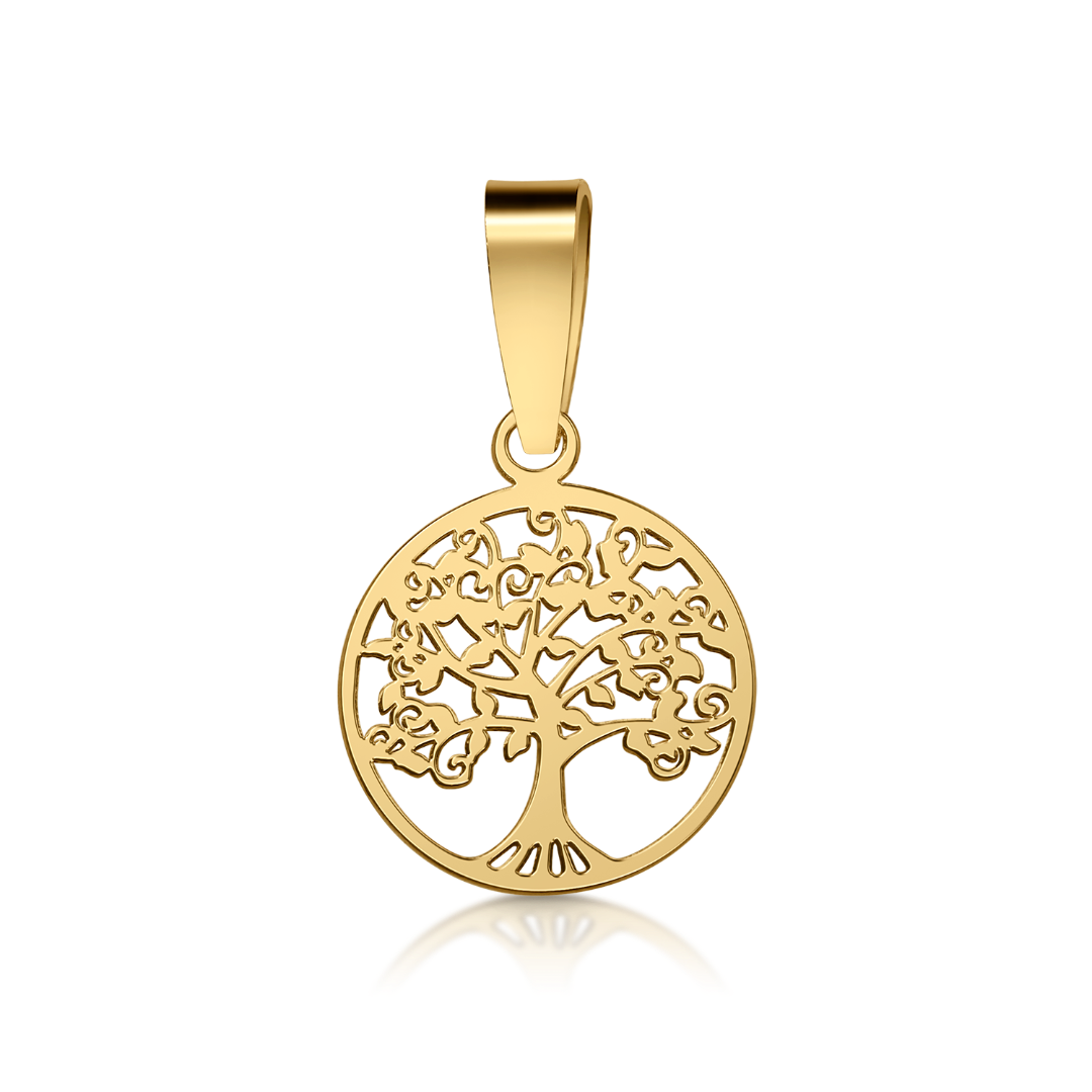 Pandantiv din aur galben "Copacul Vieții" | Stil Diamonds